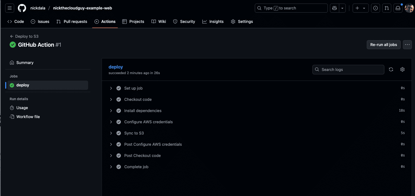 Static website - AWS CloudFront, S3, Route 53, and GitHub Actions - Nick Dalalelis - Cloud ...